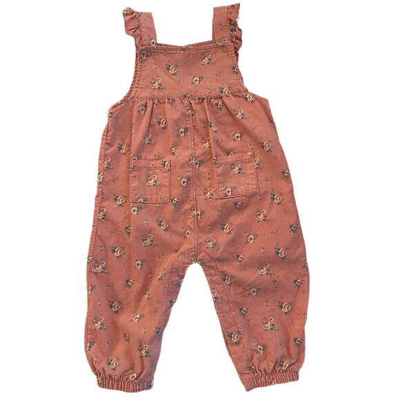 Angel Dear | Bottoms | Angel Dear Dusty Rose Floral Corduroy Overalls ...